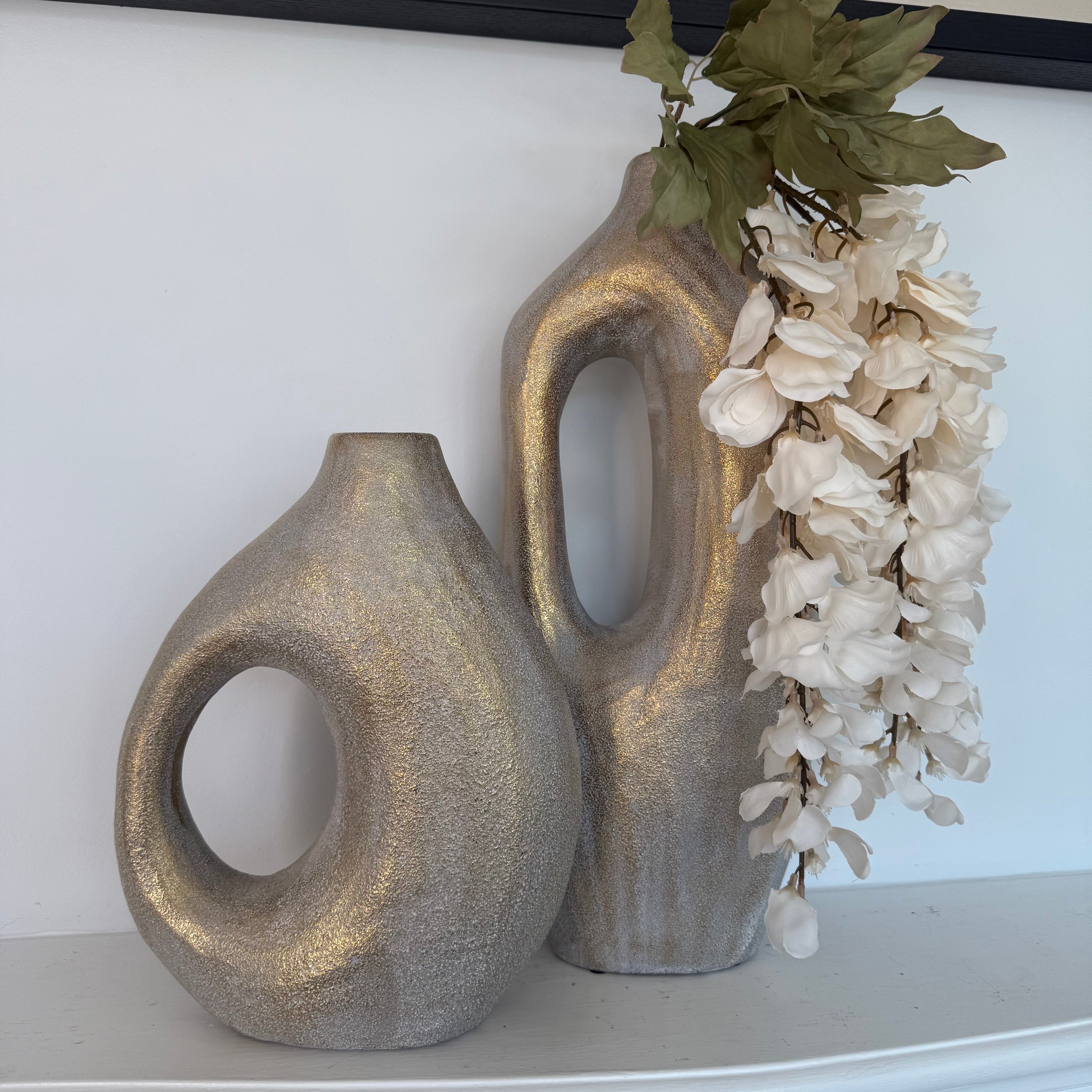 Luna abstract gold vase– Luscious Homewares