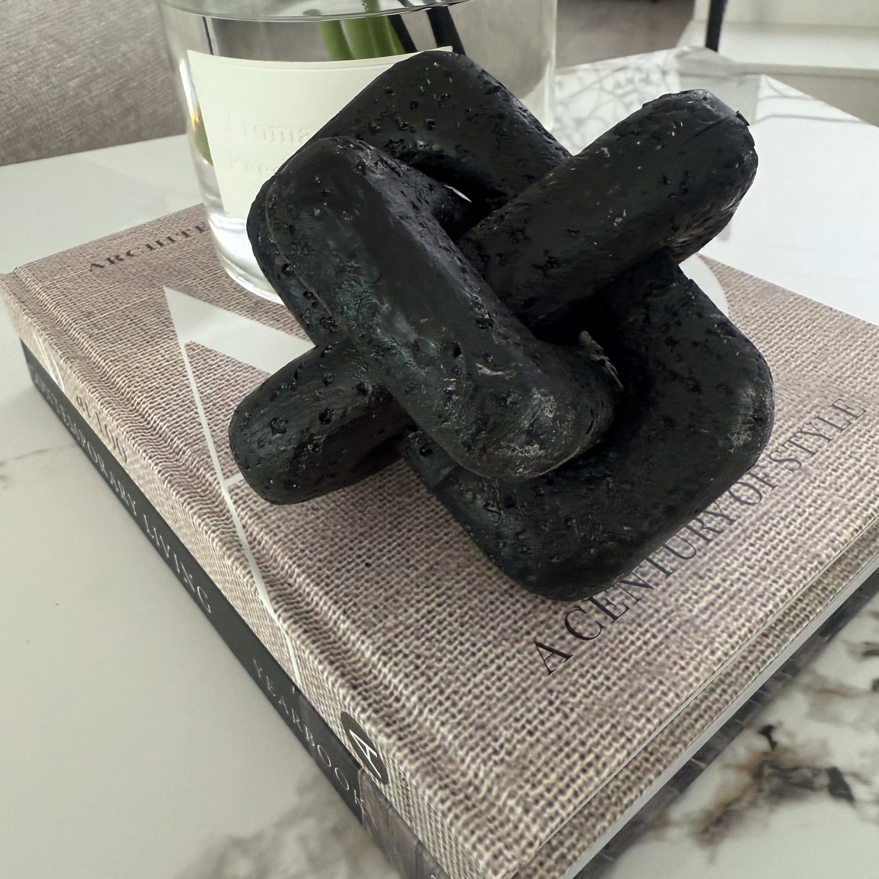 Black granite knot Resin | Luscious Homewares