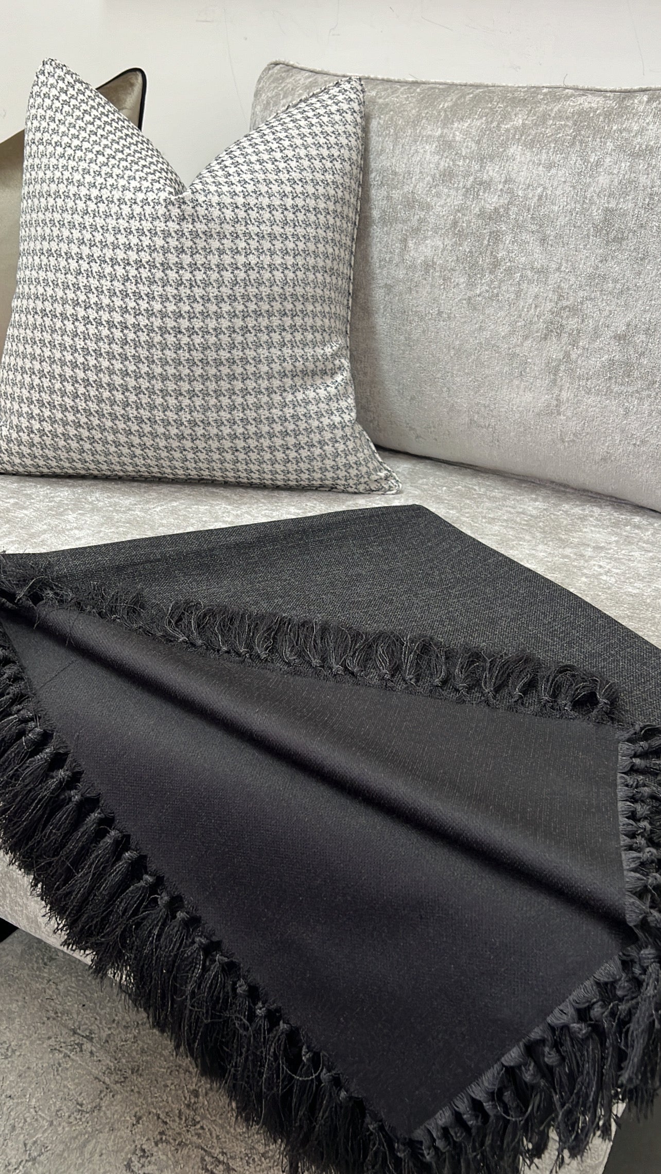 Theo Black Throw | Luscious Homewares