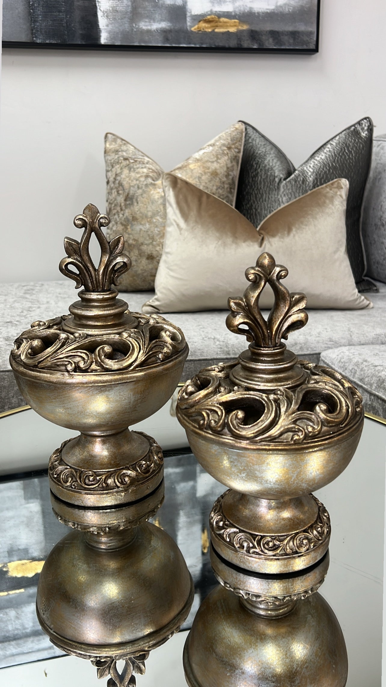 Victorian rustic gold jars | Luscious Homewares