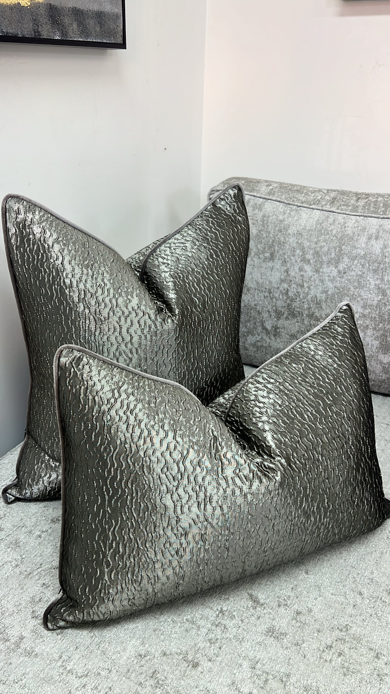 Glaće metallic cushion– Luscious Homewares