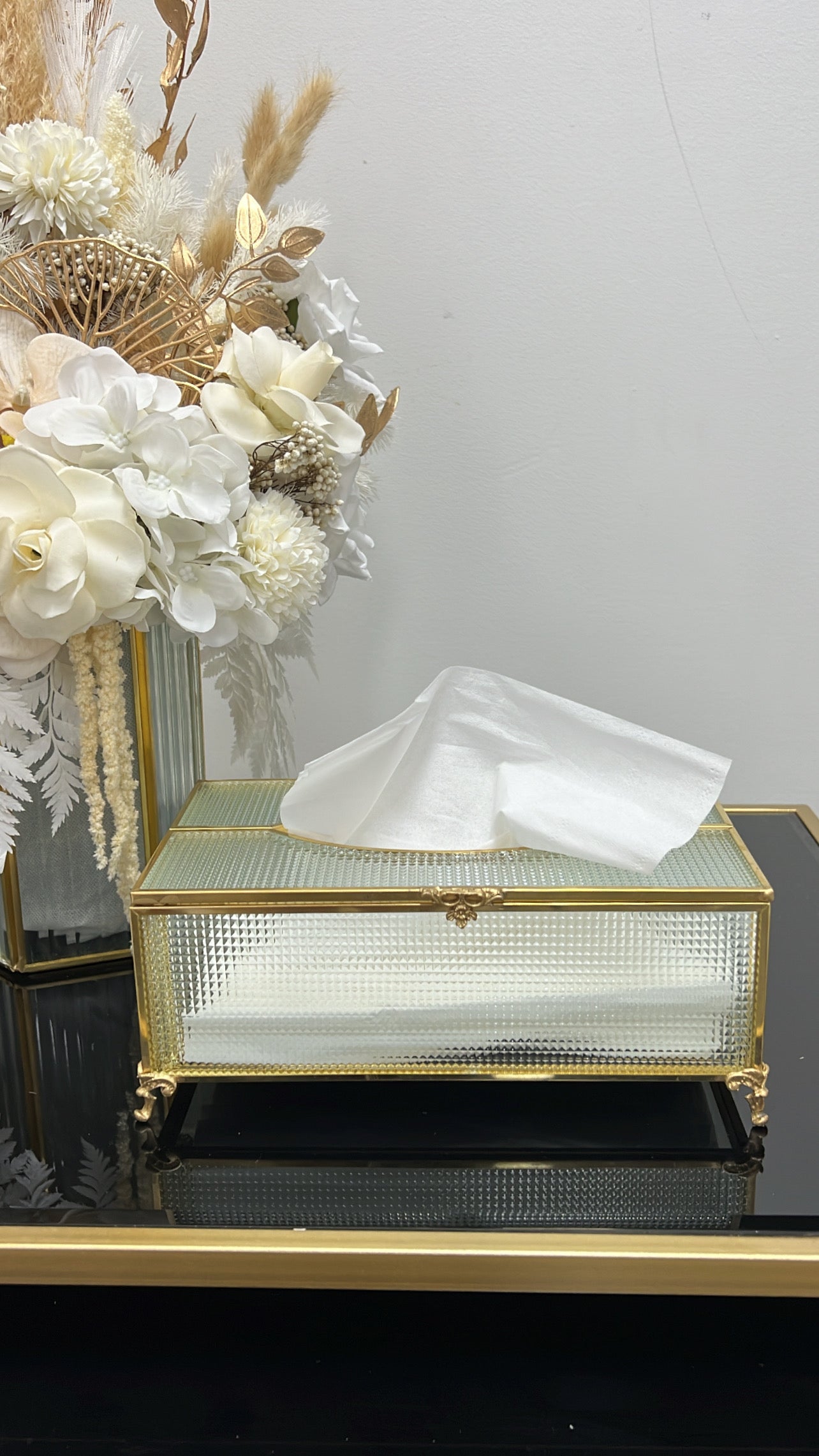 Dior Gold tissue box | Luscious Homewares