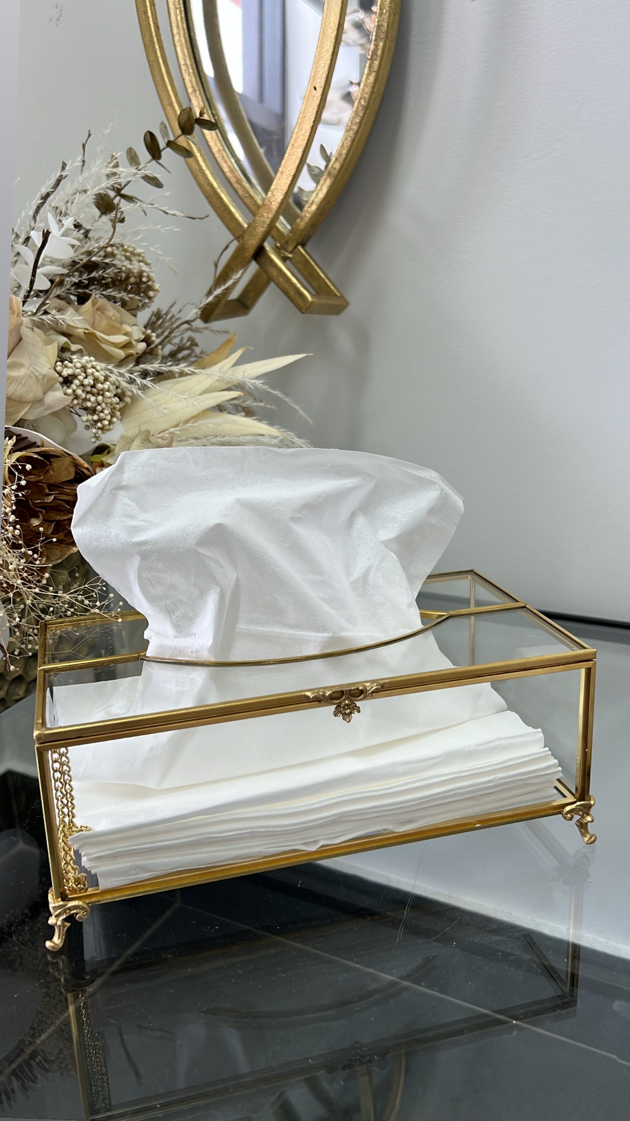 Valentina gold tissue box– Luscious Homewares